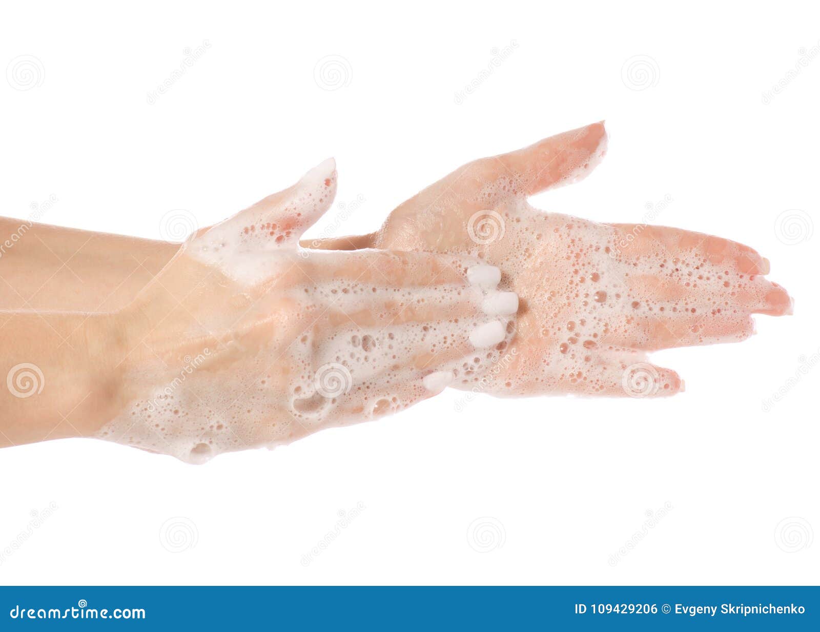 Soapy hands care clean stock photo. Image of bacteria - 109429206