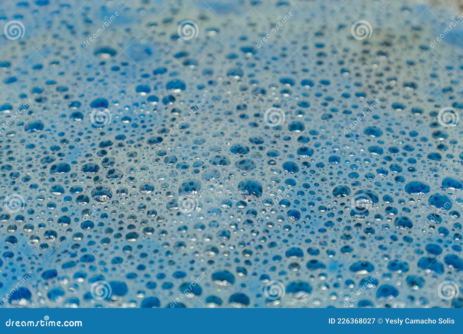 Soapy Water. Blue Water with Bubbles Stock Image - Image of textured ...