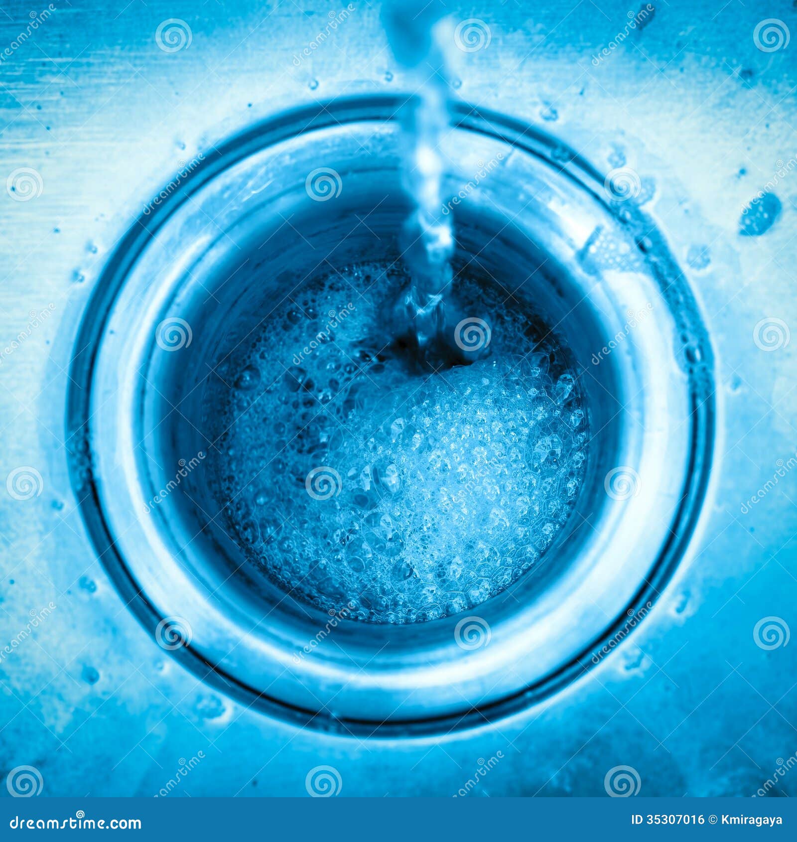 Soapy Water Going Down a Kitchen Sink Stock Photo - Image of home ...