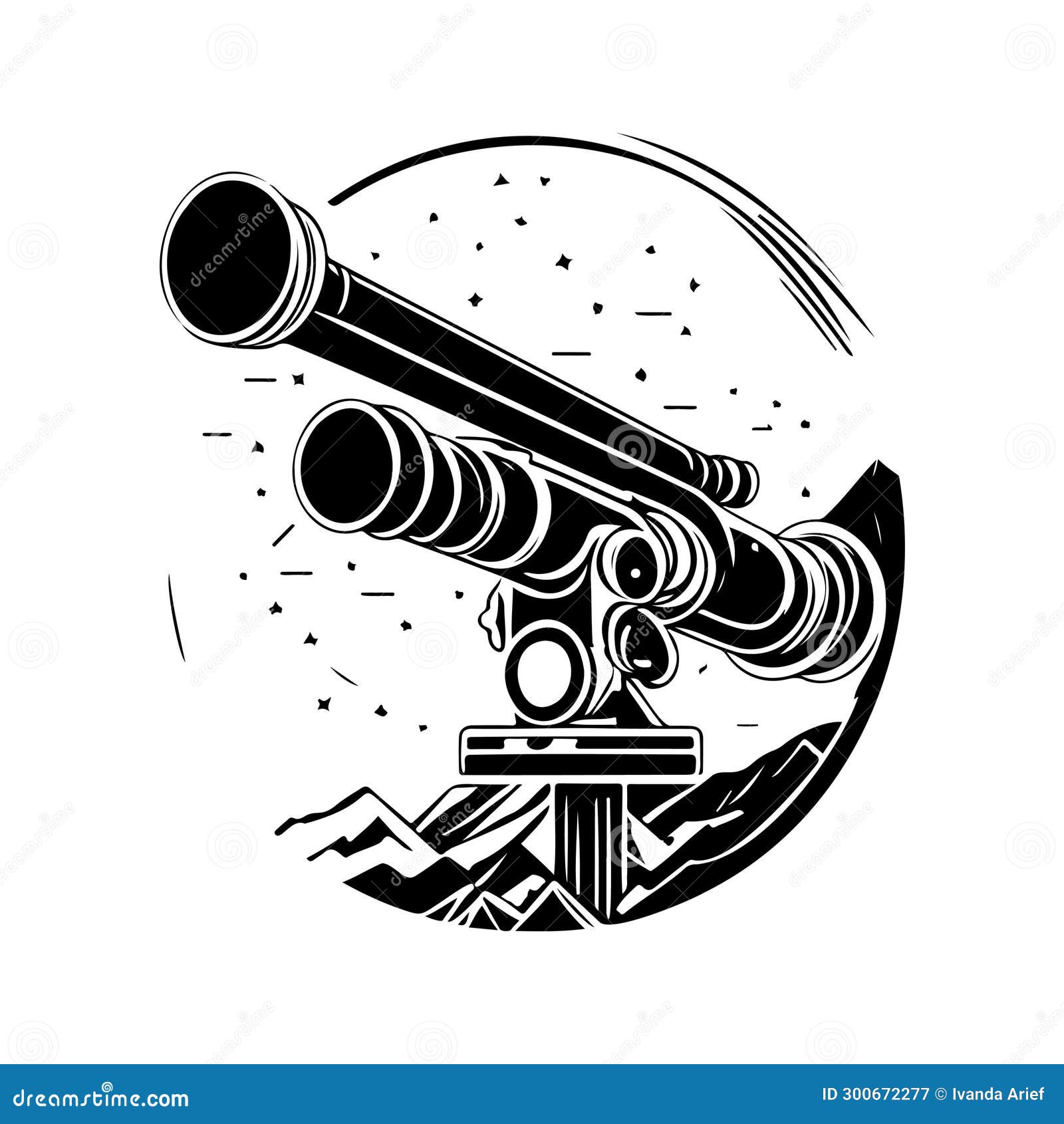 Soar Telescope Icon Hand Draw Black Colour Space Logo Symbol Perfect ...