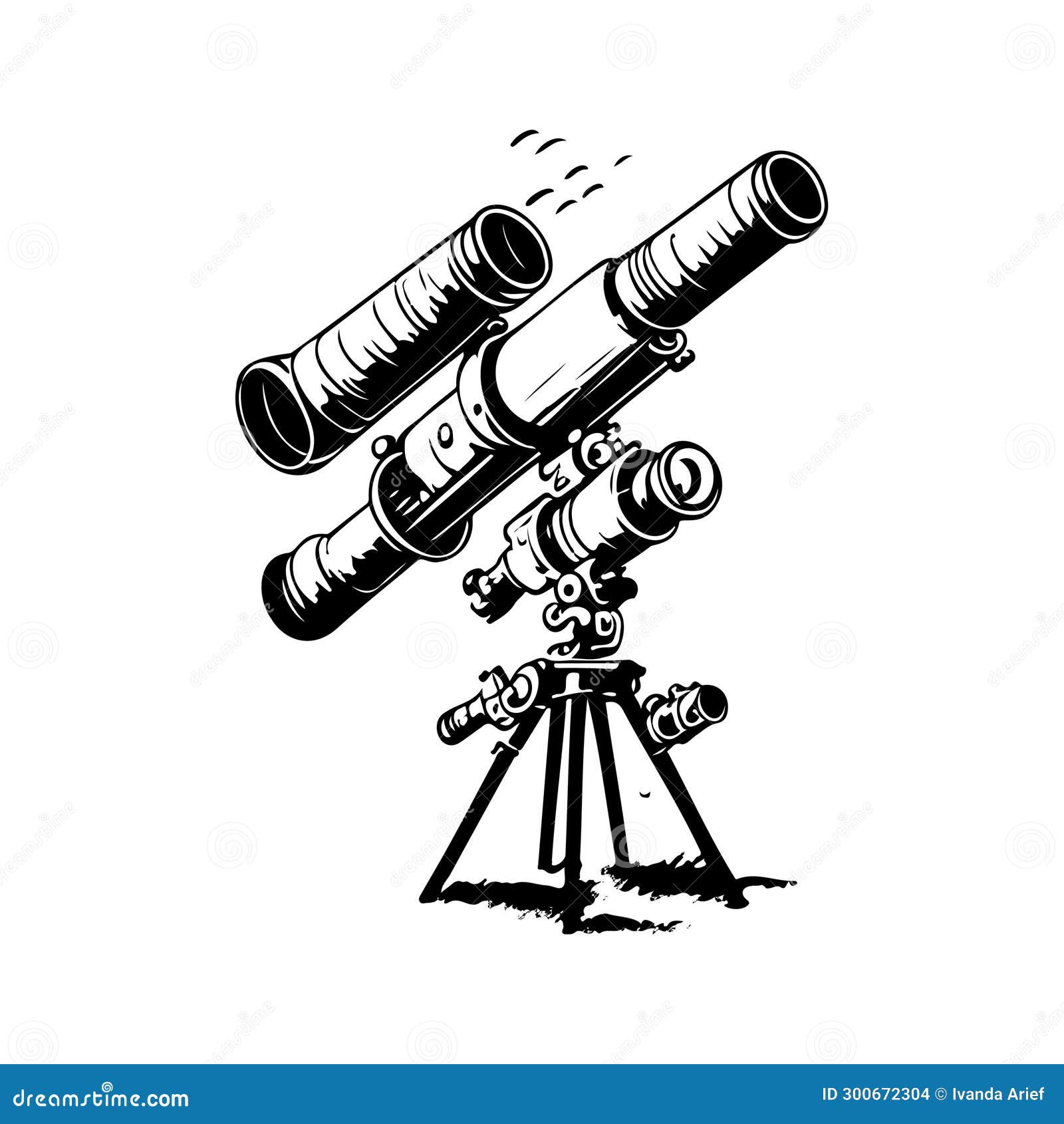 Soar Telescope Icon Hand Draw Black Colour Space Logo Symbol Perfect ...