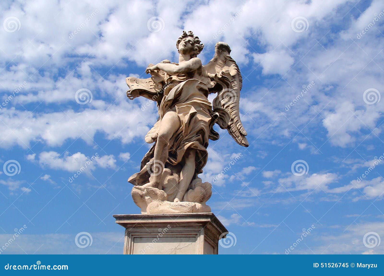 Soaring angel stock image. Image of ancient, angelo, ease - 51526745