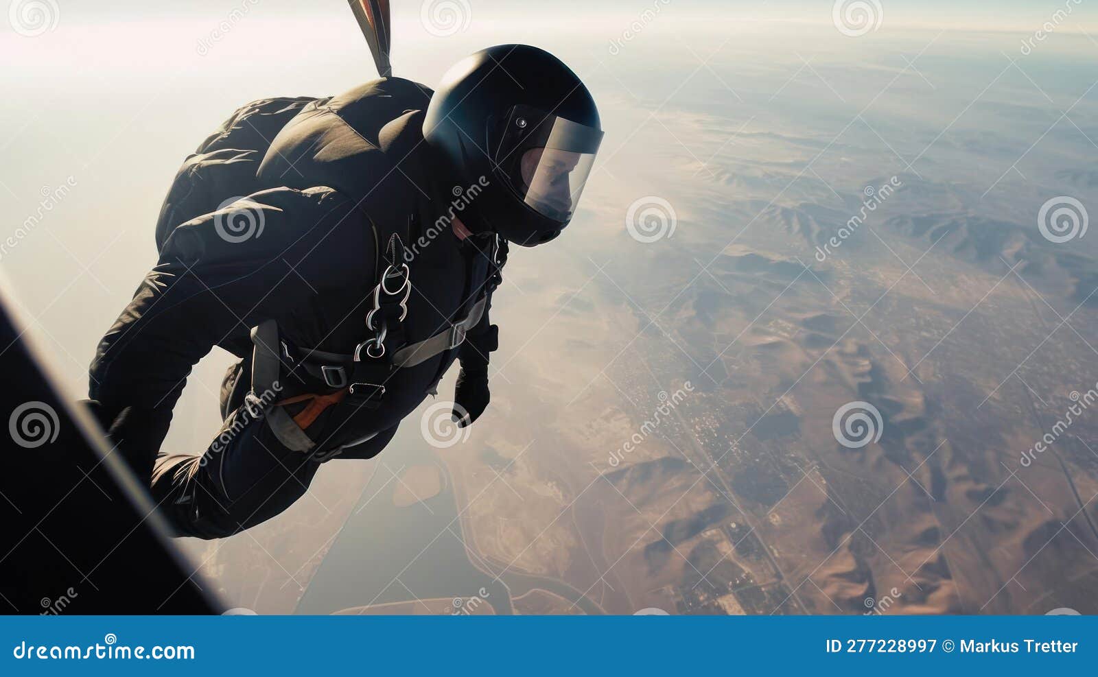A Moving Shot of a Person Skydiving from a Plane Created with ...