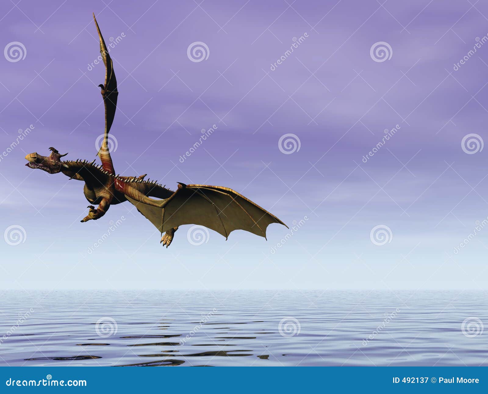 Soaring Dragon stock illustration. Illustration of fairy - 492137