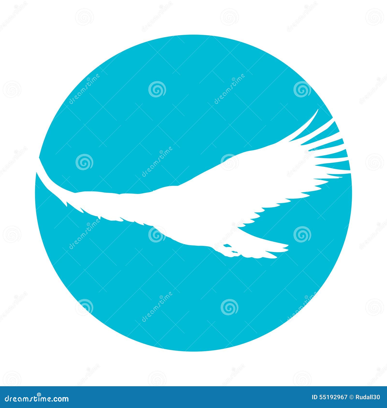 Soaring Eagle stock vector. Illustration of bird, soar - 55192967