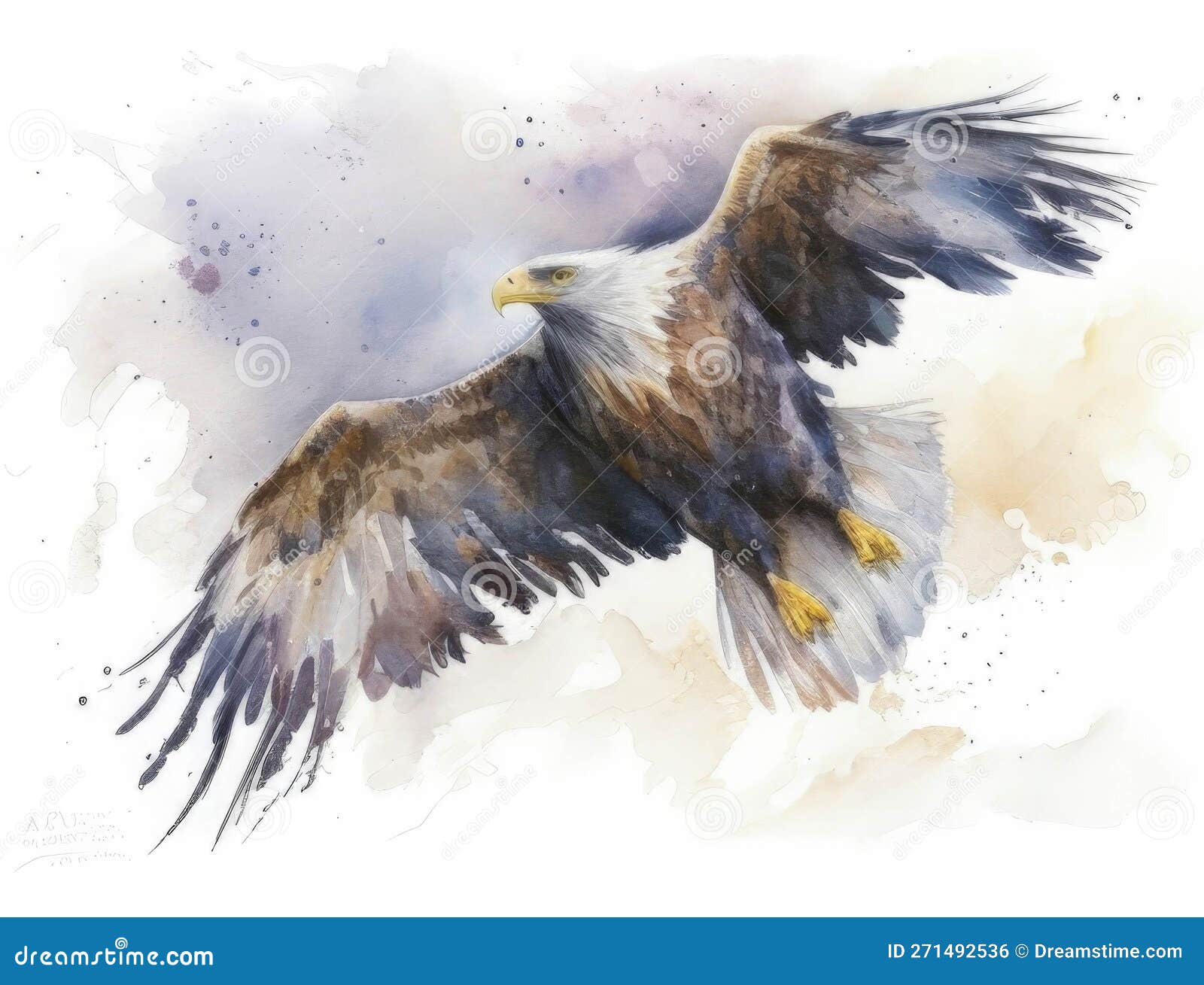 Soaring Eagle Cartoon Vector | CartoonDealer.com #56183167
