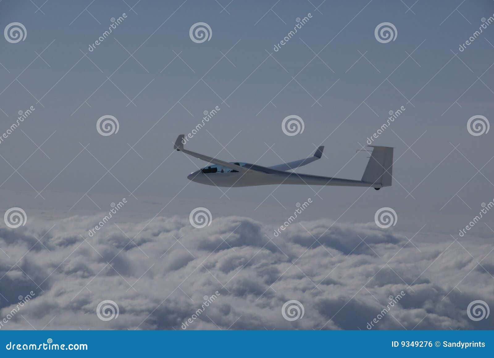 Soaring High Above the Clouds. Stock Photo - Image of level, sailplane ...