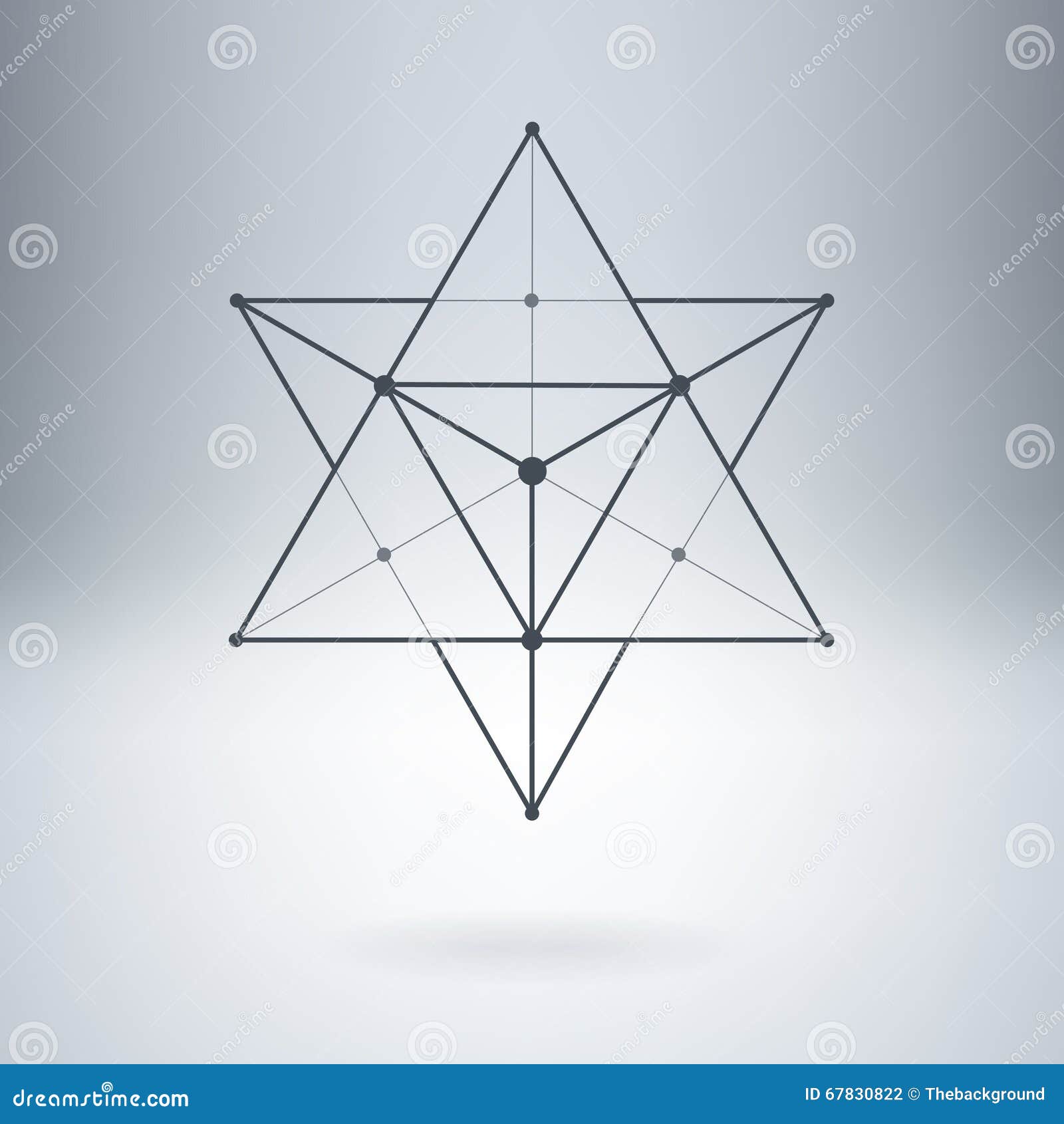 Soaring Star with Connected Lines and Dots. Abstract Vector ...