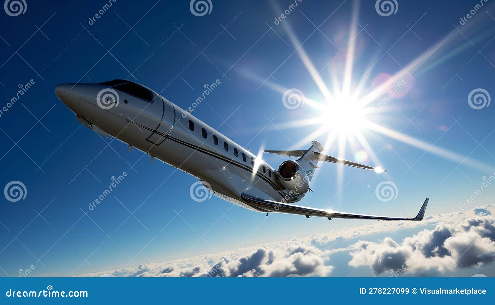 Soaring with Style in the Learjet 75 Liberty Stock Illustration ...