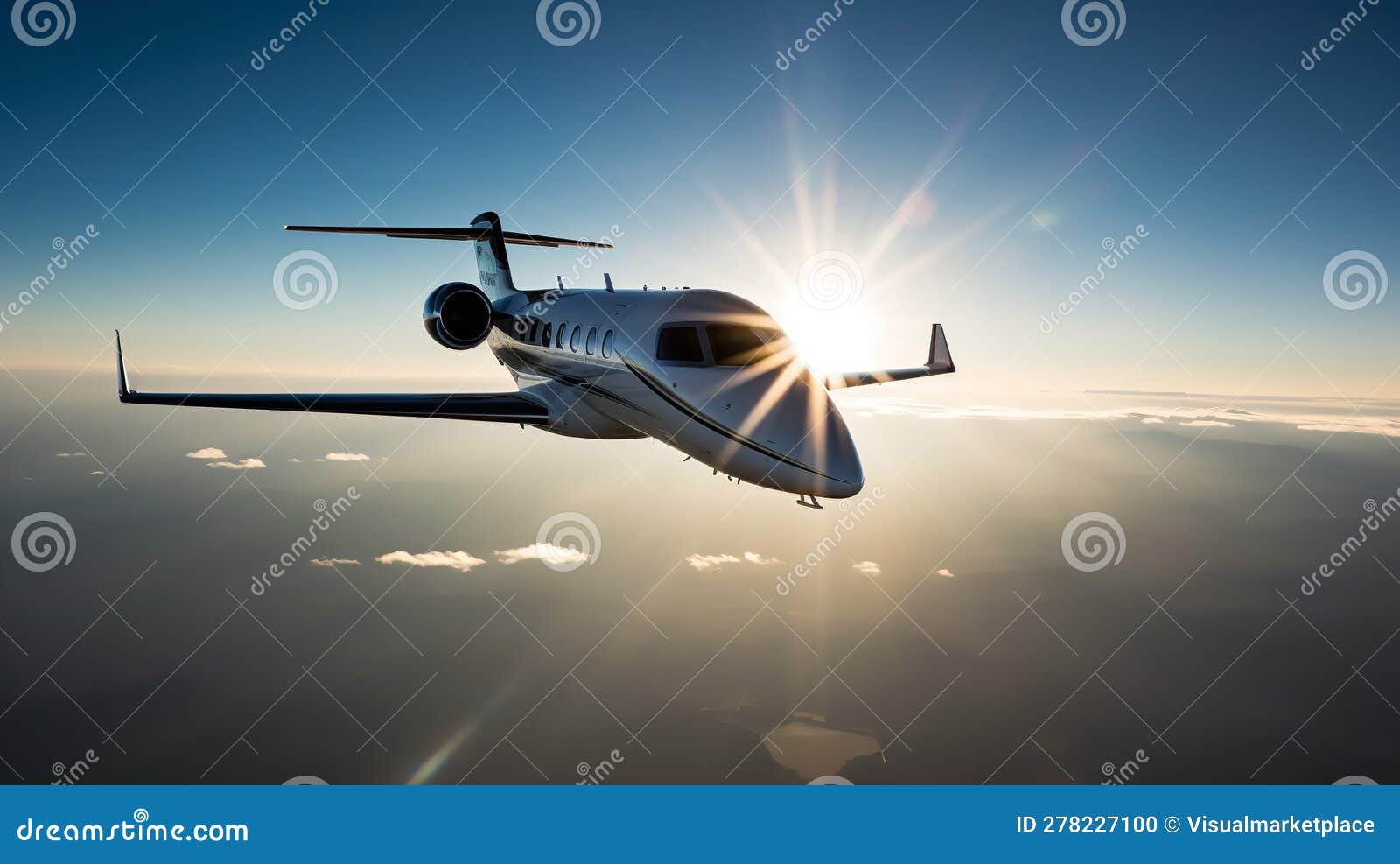 Soaring with Style in the Learjet 75 Liberty Stock Illustration ...