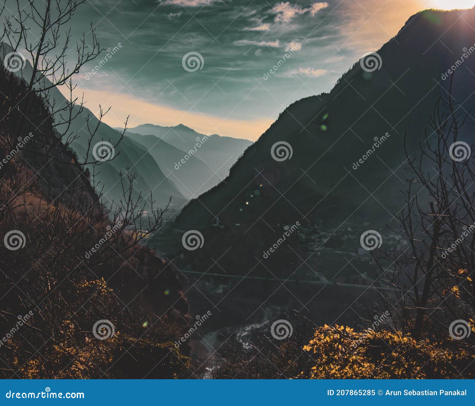 Soazza Viewed from the Castle of Mesocco Stock Image - Image of schweiz ...