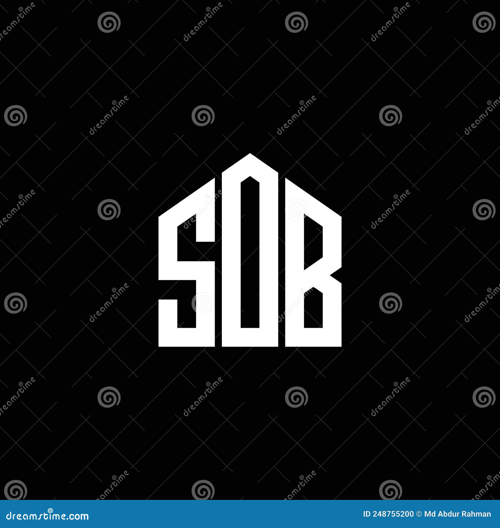 SOB Letter Logo Design on BLACK Background. SOB Creative Initials ...