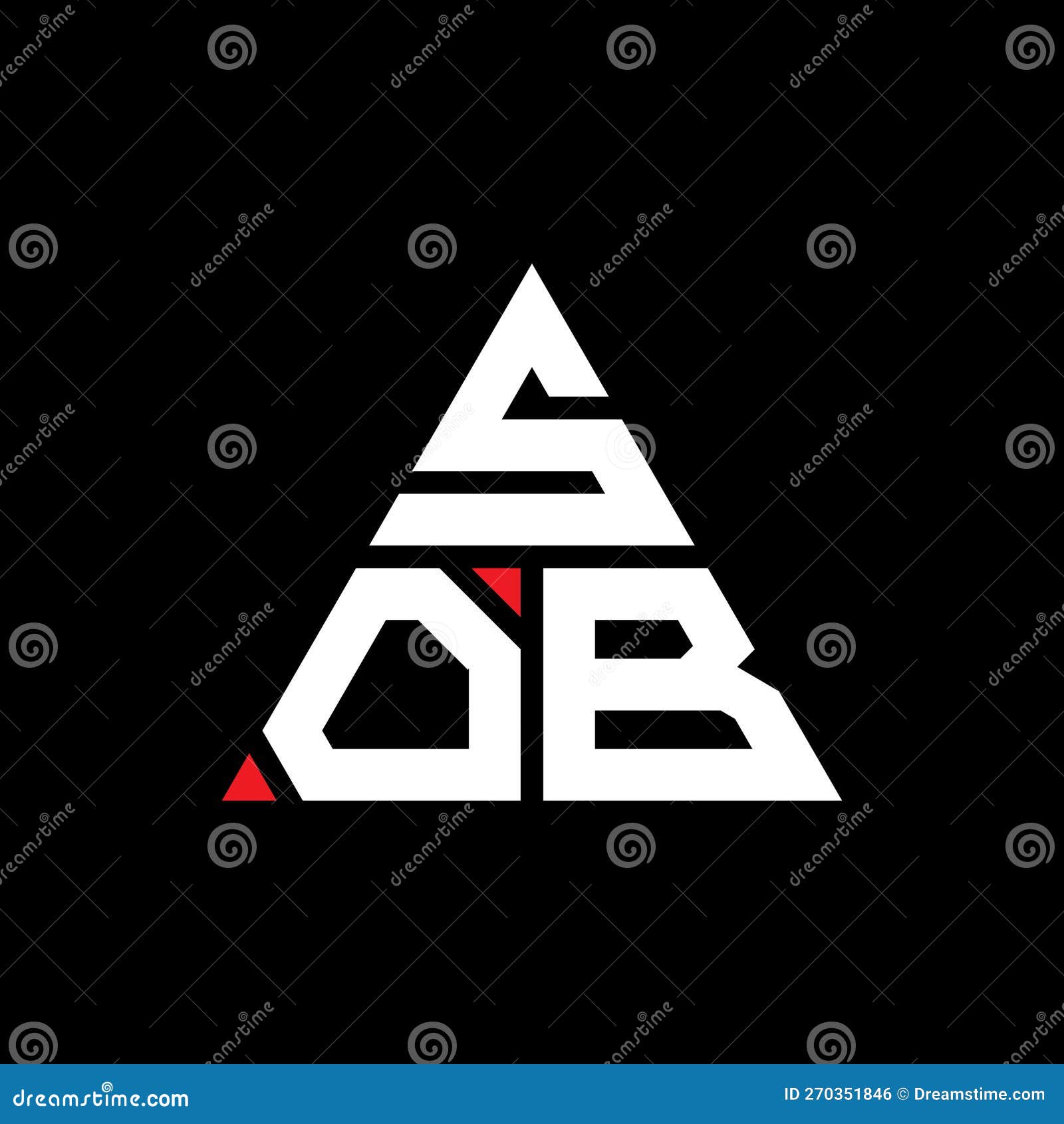 SOB Triangle Letter Logo Design with Triangle Shape. SOB Triangle Logo ...