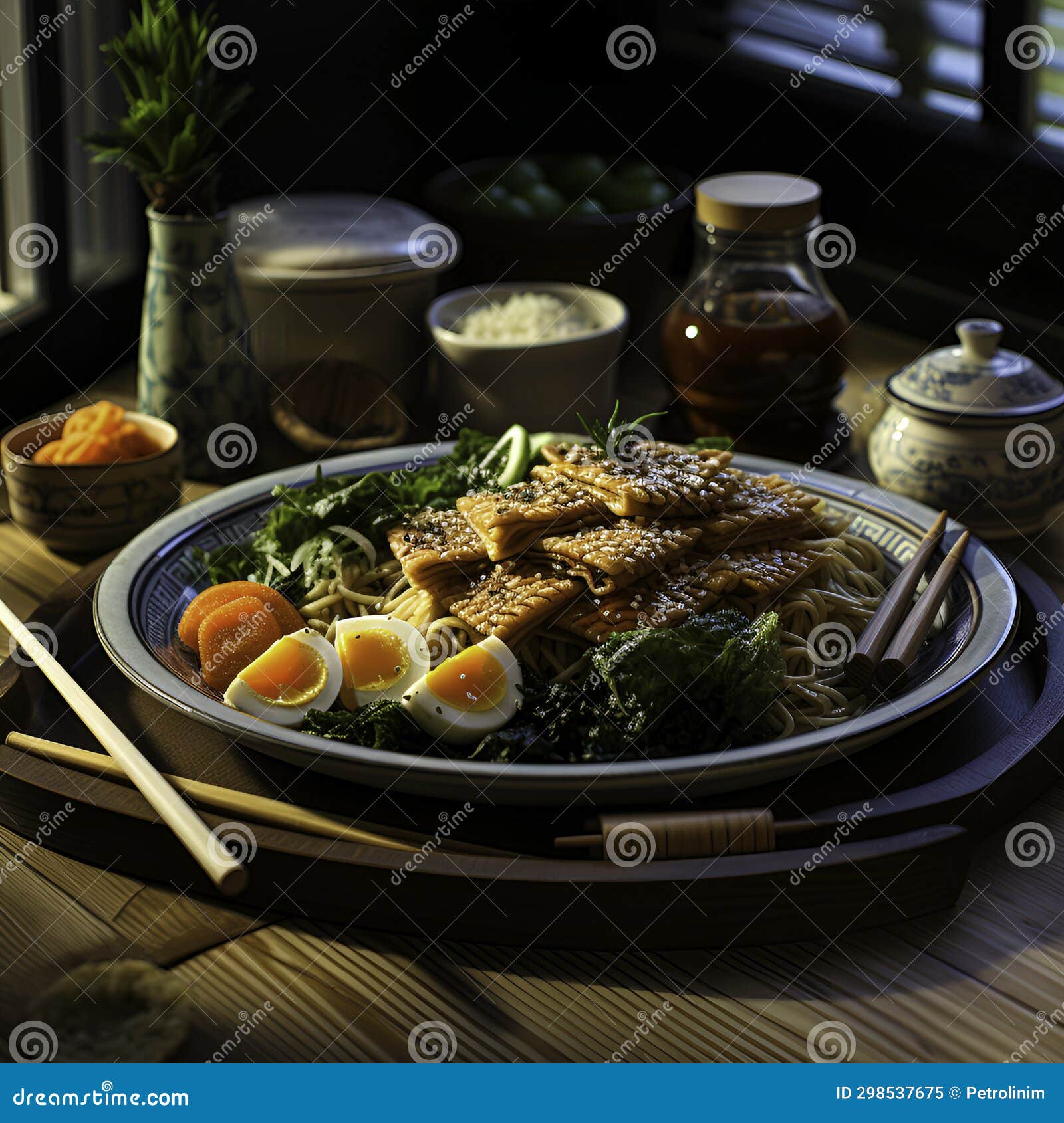 Soba on a typical table stock image. Image of cuisine - 298537675
