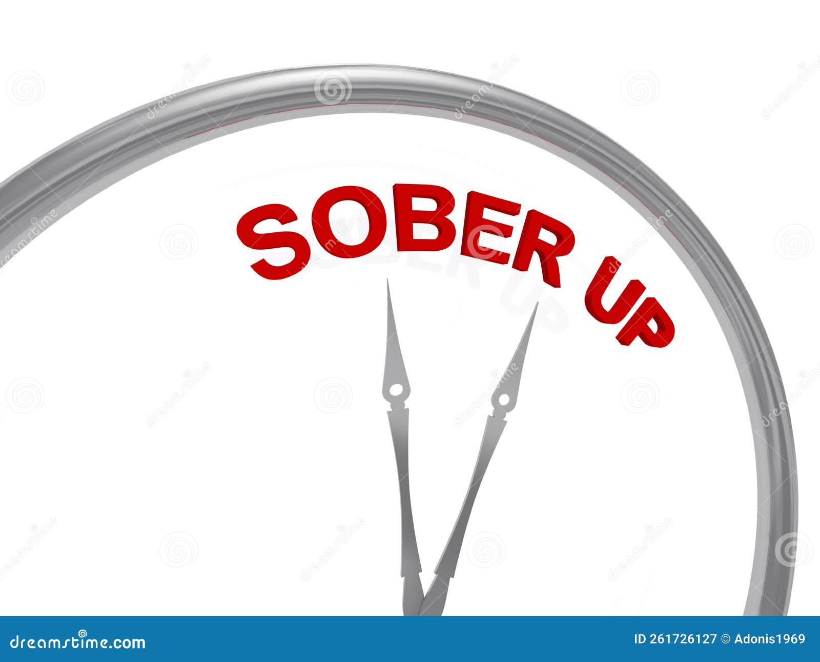 Sober Up Word On Clock Stock Image | CartoonDealer.com #261726127