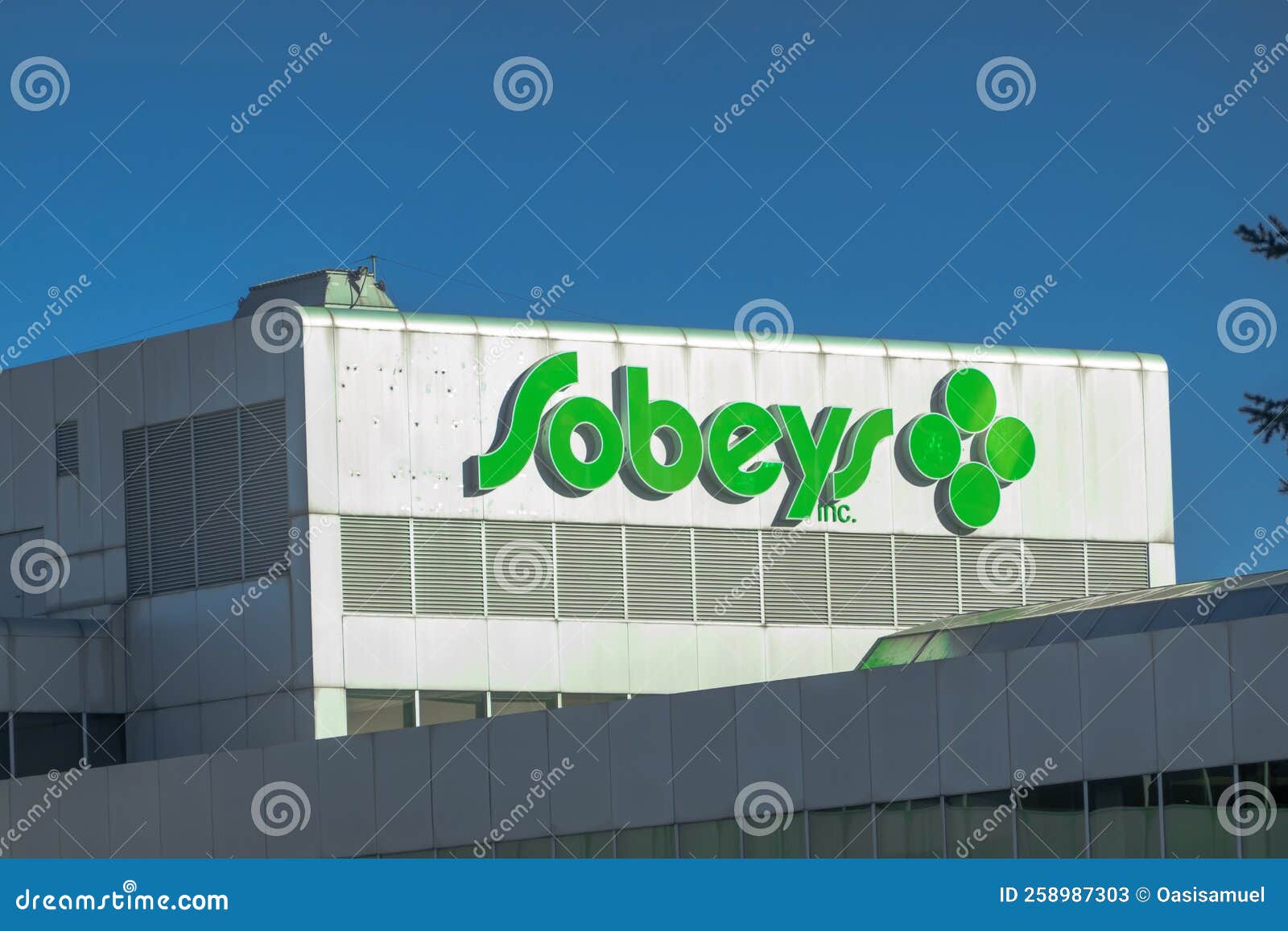 A Sobeys Sign On A Building. The Second Largest Supermarket Chain In Canada Editorial Photo ...