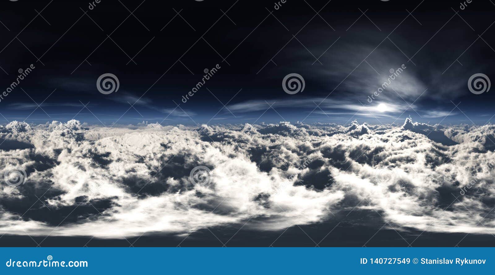 Sobre As Nuvens HDRI, Mapa Do Ambiente Imagem de Stock - Imagem de azul ...