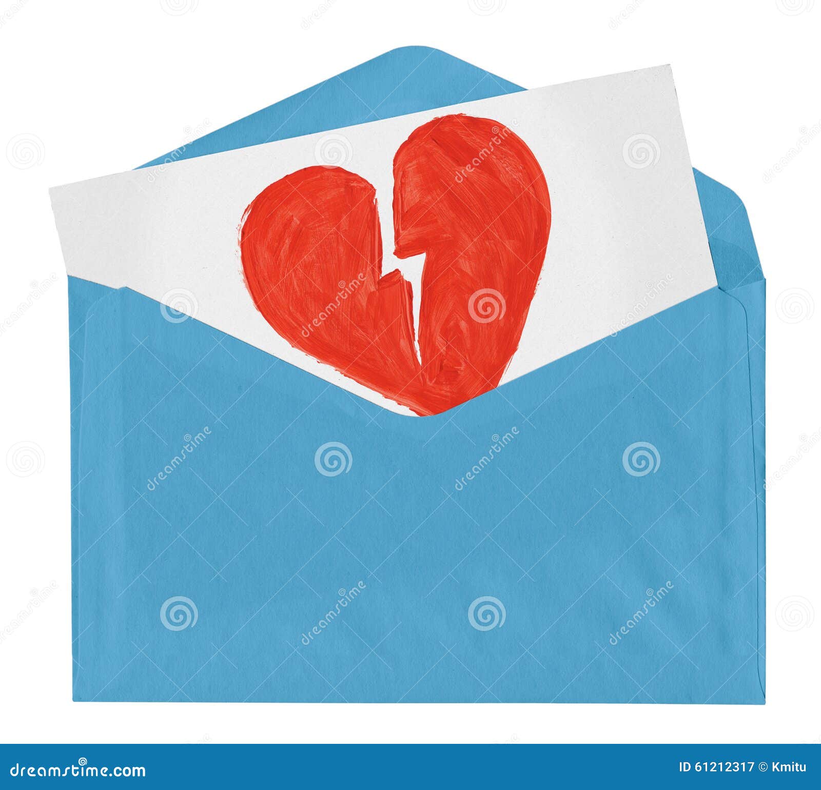 Sobre Con Símbolo Del Amor Quebrado Imagen de archivo - Imagen de fondo ...