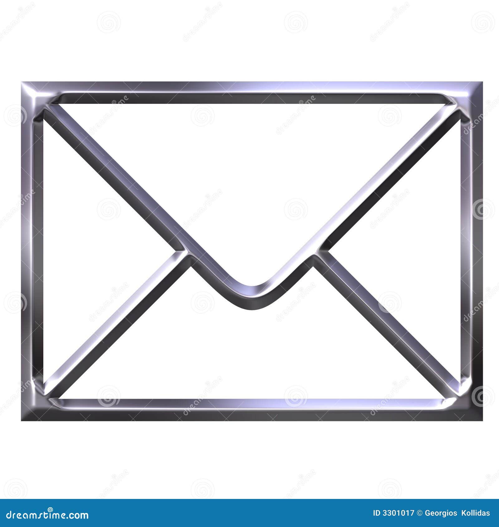 Sobre de plata 3D stock de ilustración. Ilustración de icono - 3301017