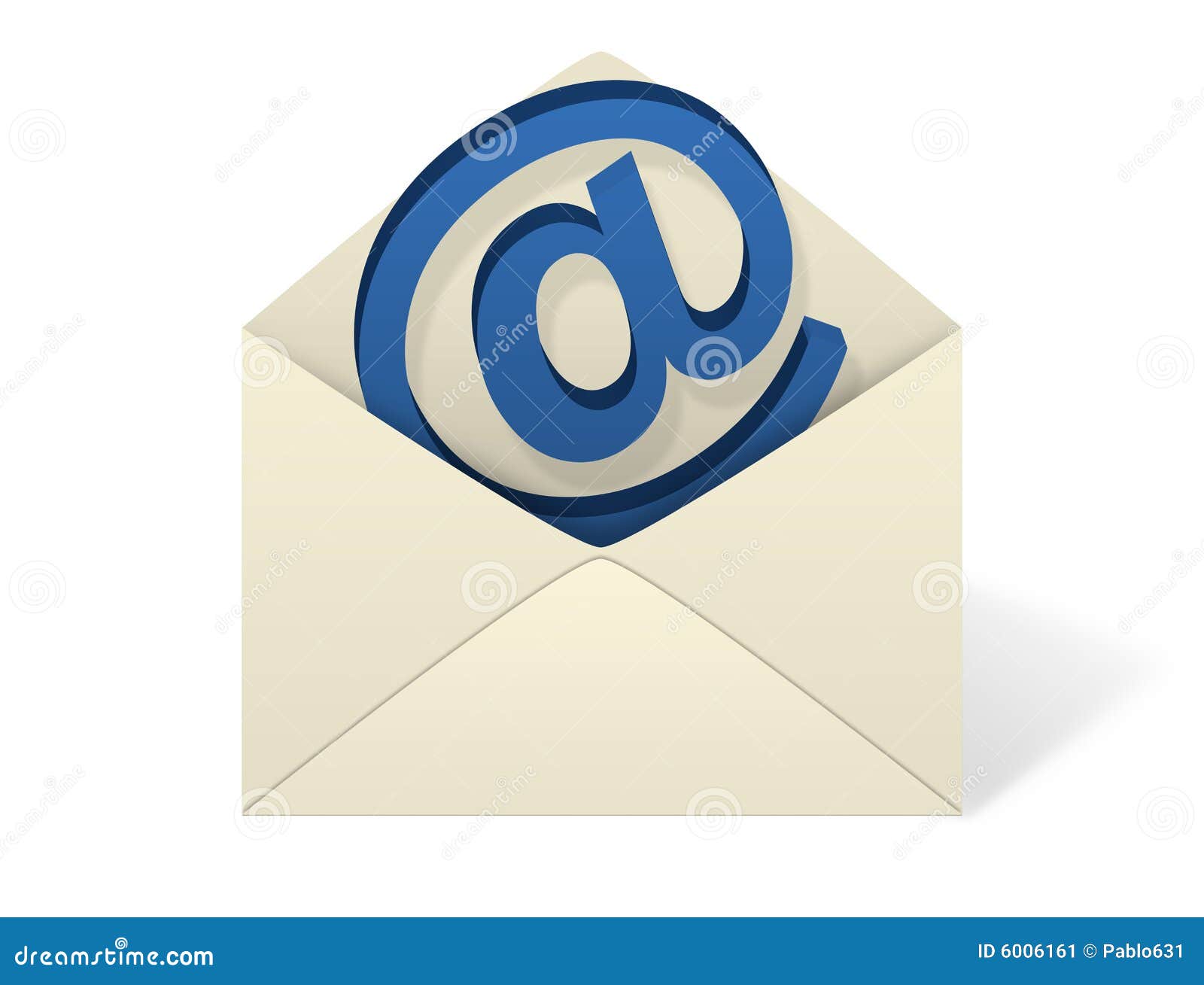 Sobre Del Email En El Fondo Blanco Stock de ilustración - Ilustración ...