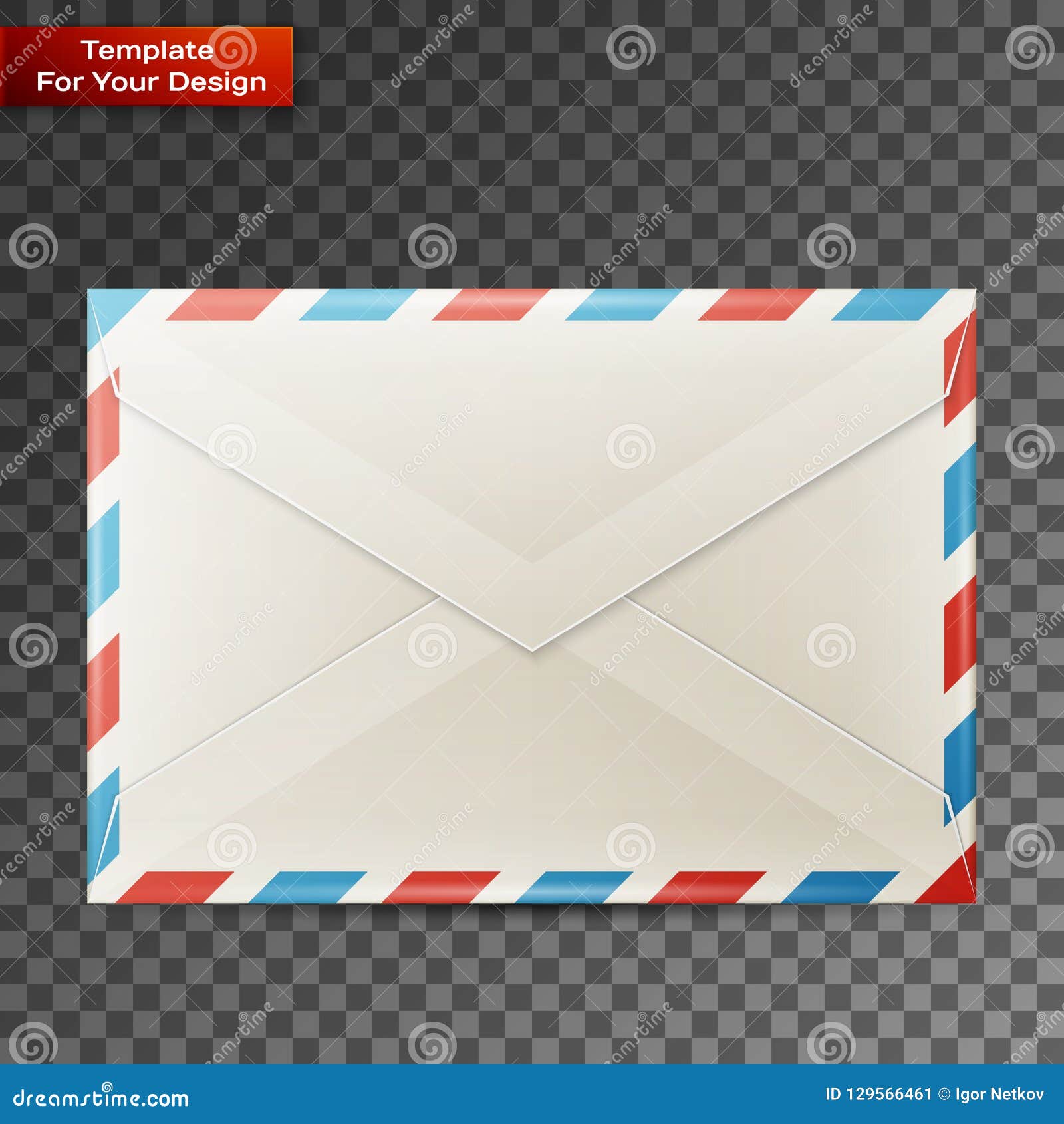 Sobre En Blanco Aislado En Fondo Transparente Ilustración del Vector ...