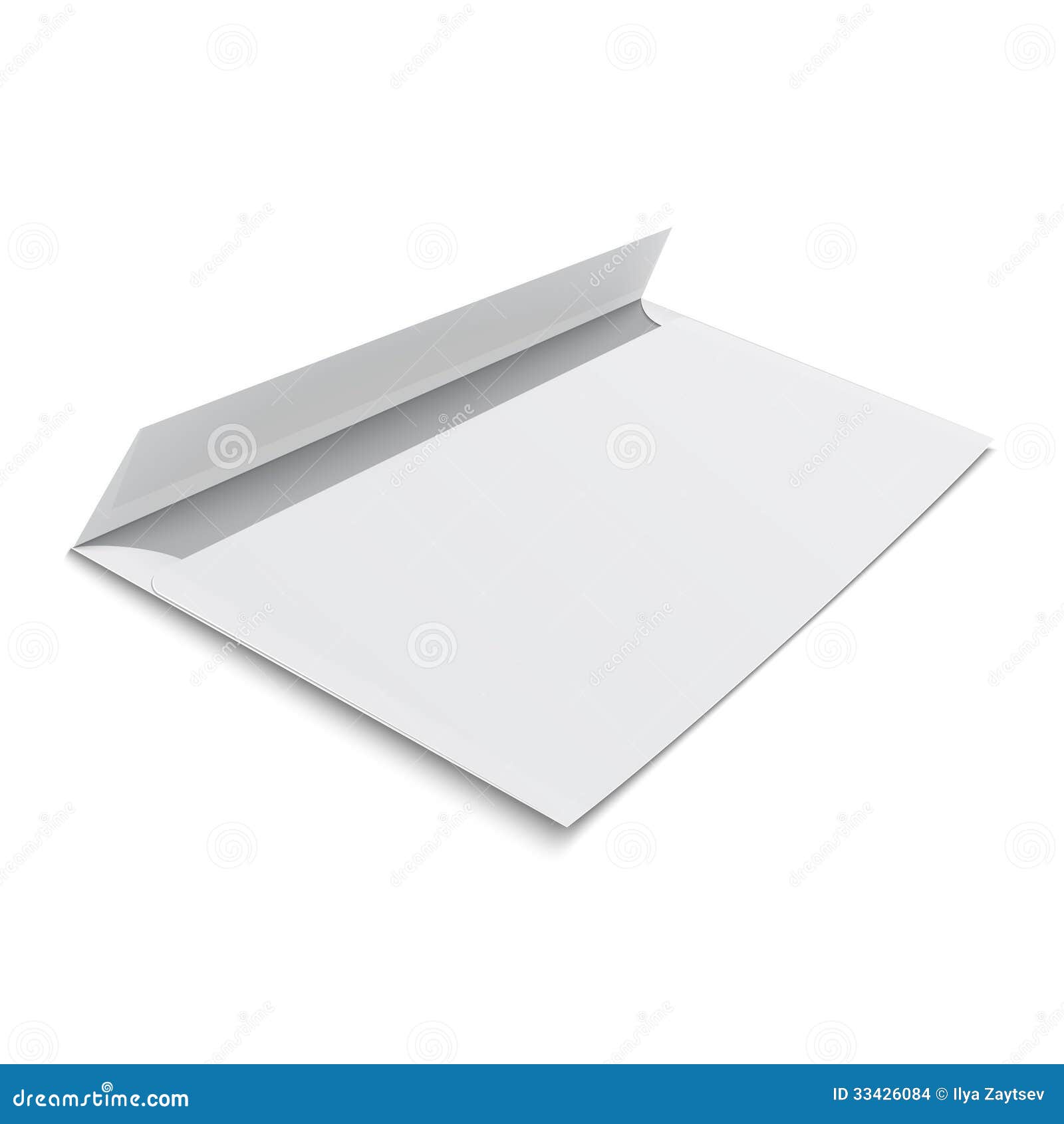 Sobre En Blanco En El Fondo Blanco. Ilustración del Vector ...