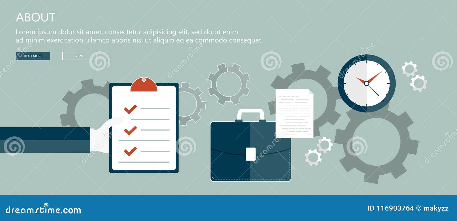 Sobre Nosotros Concepto Ejemplo Plano Del Vector Stock de ilustración ...