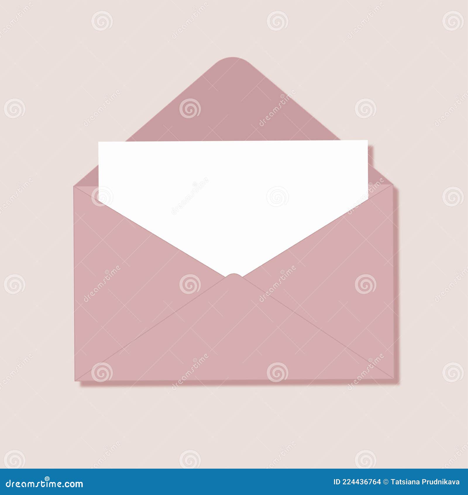 Sobre rosa stock de ilustración. Ilustración de muestra - 224436764