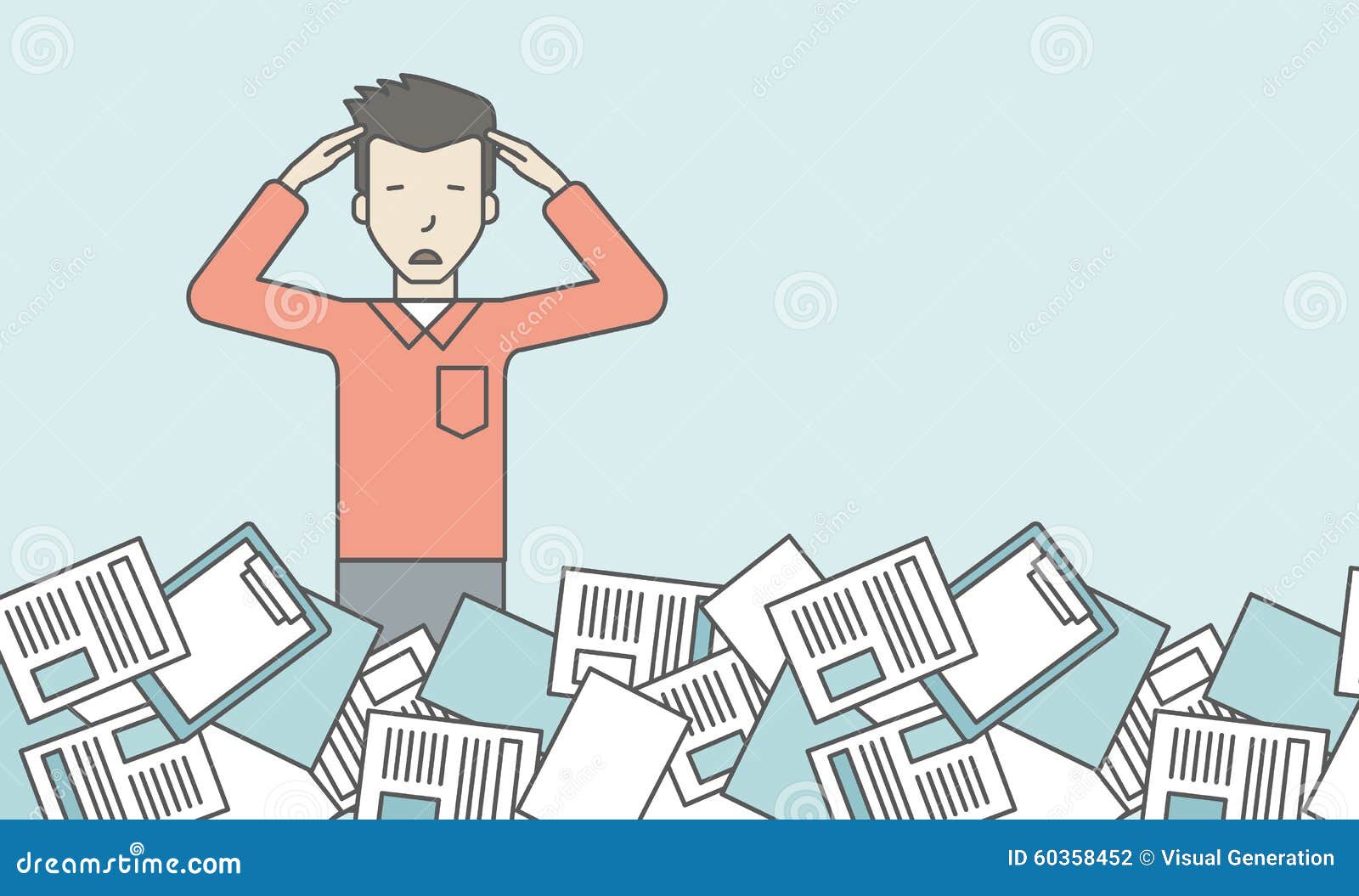 Sobrecarga del trabajo ilustración del vector. Ilustración de ...