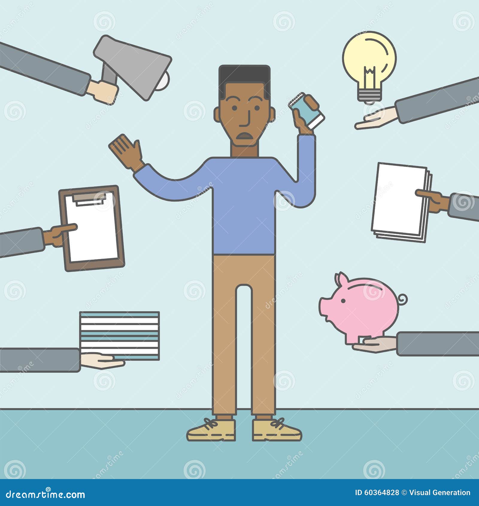 Sobrecarga del trabajo ilustración del vector. Ilustración de empleado ...