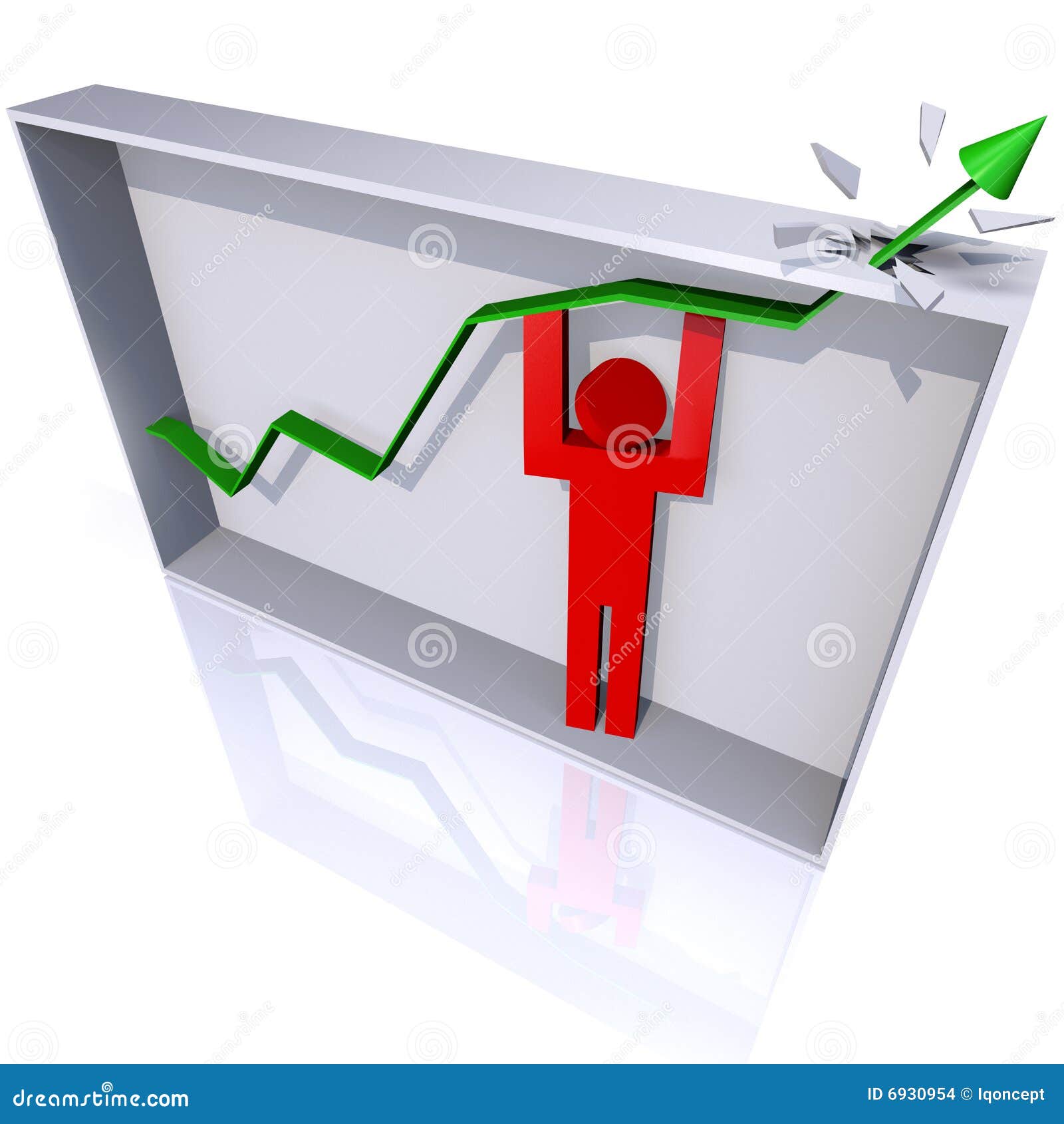 Sobrepasar la meta stock de ilustración. Ilustración de corporativo ...