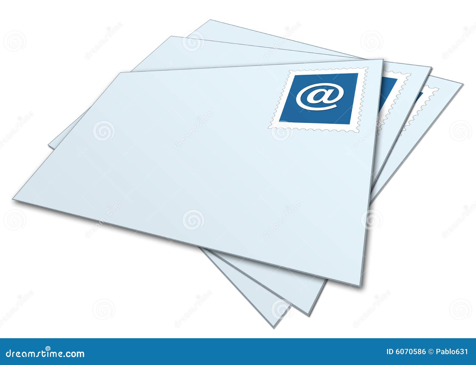 Sobres del email empilados stock de ilustración. Ilustración de parte ...