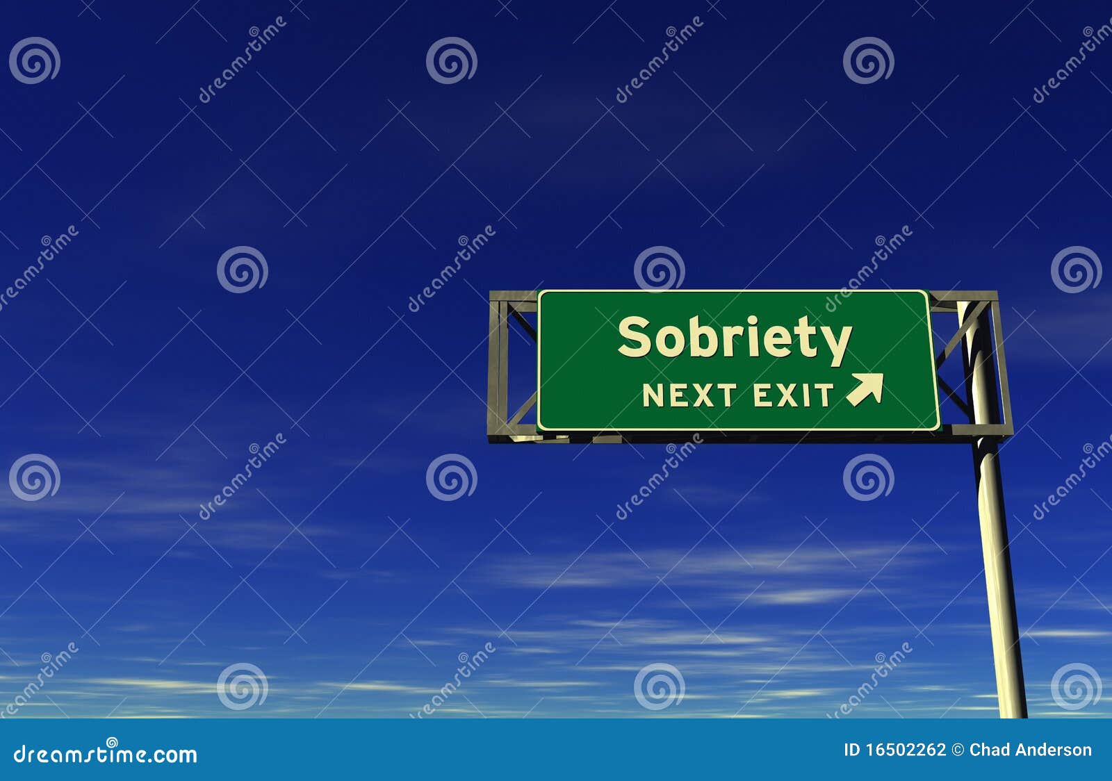 Sobriety - Freeway Exit Sign Stock Illustration - Illustration of ...