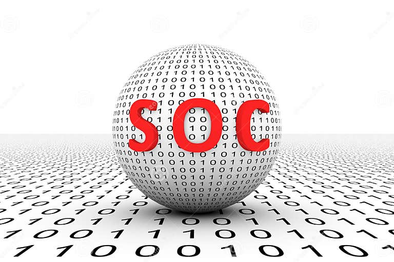 SOC Conceptual Sphere Binary Code 3d Stock Illustration - Illustration ...