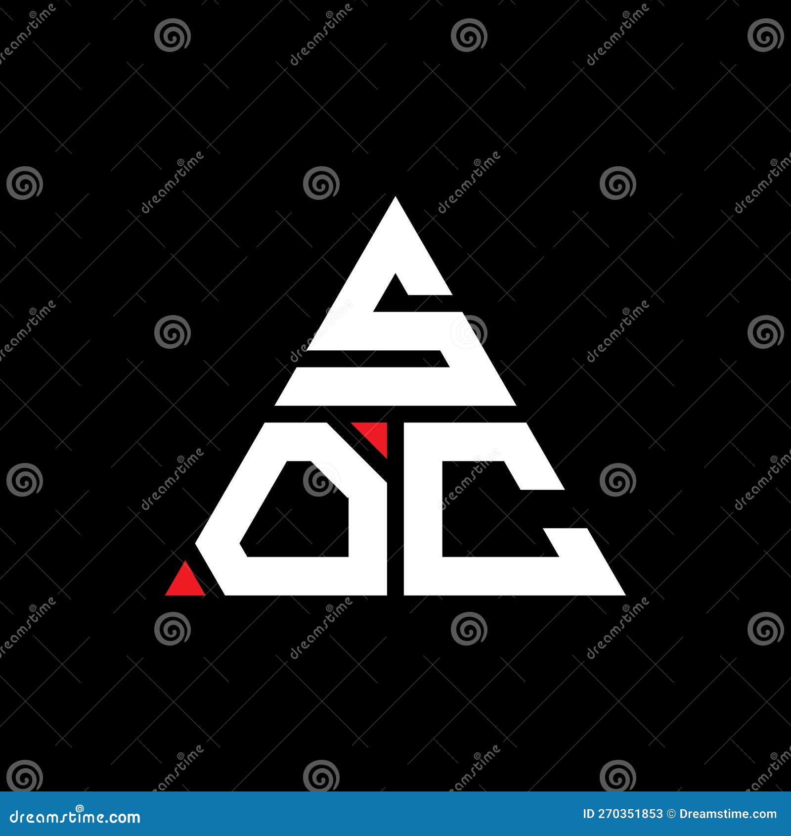 SOC Triangle Letter Logo Design with Triangle Shape. SOC Triangle Logo ...
