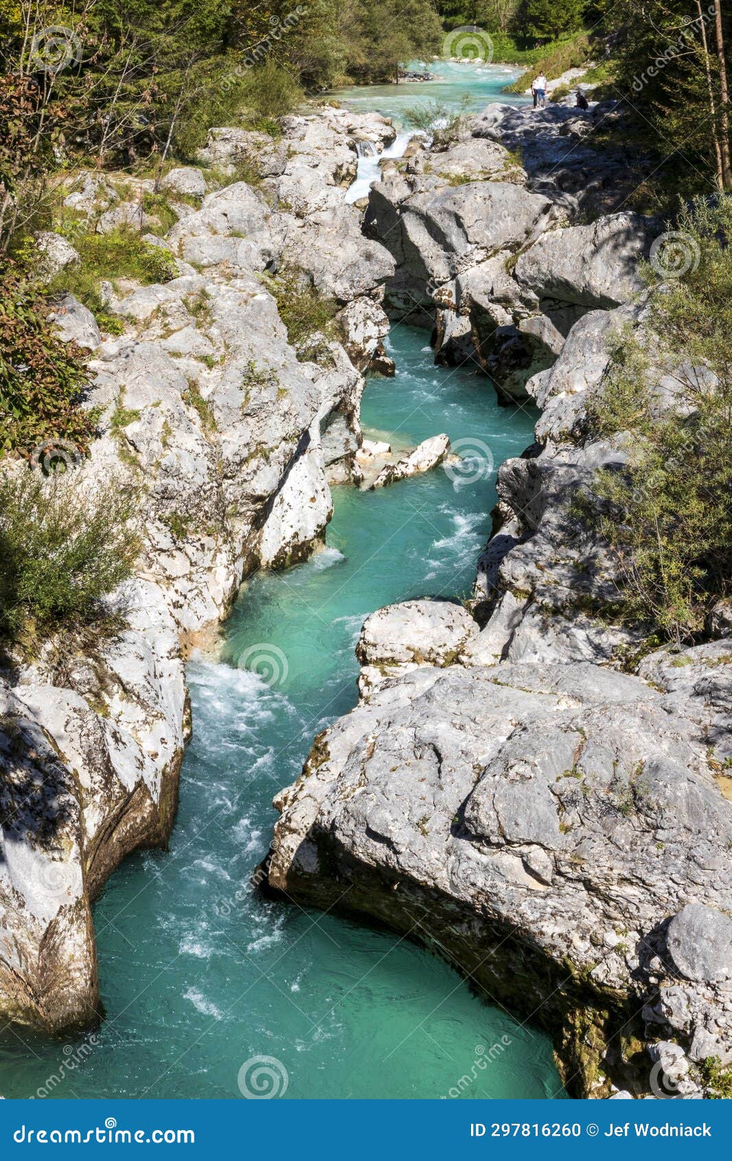 Soca River Gorge in Slovenian Alps. Stock Photo - Image of blue, rock ...
