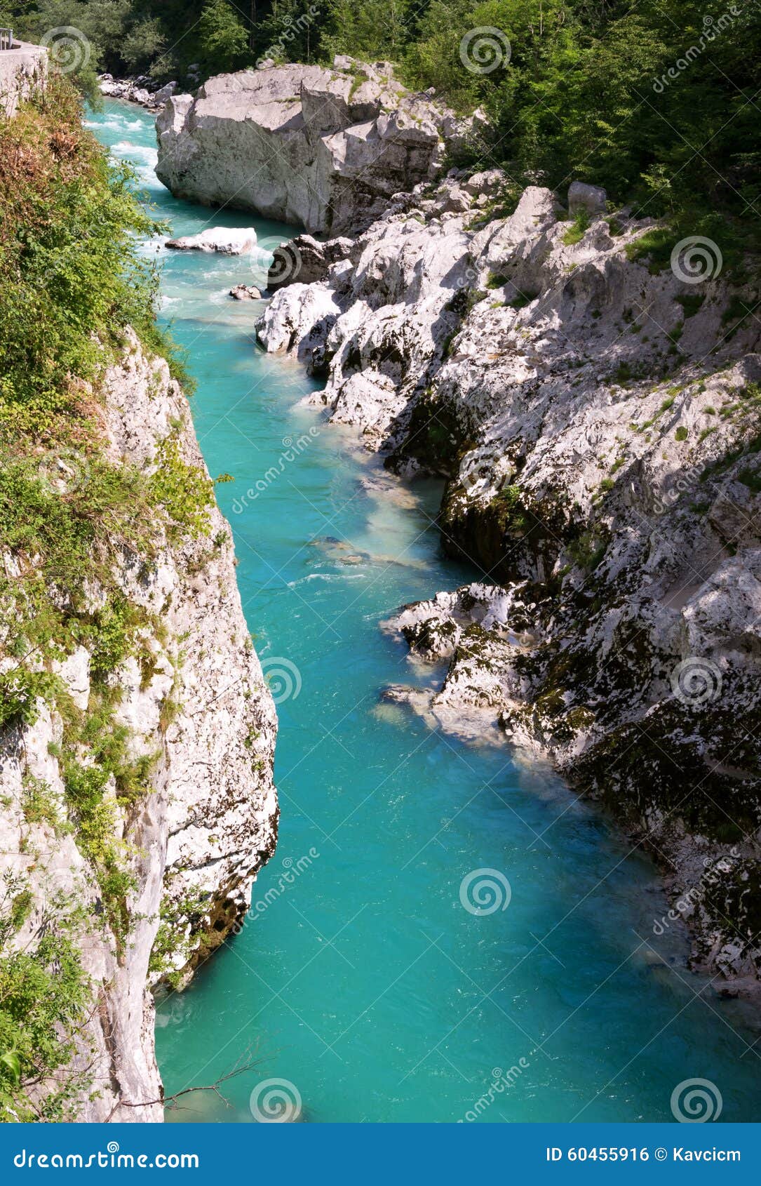 Soca River Running between Rocks Stock Photo - Image of soca, beauty ...