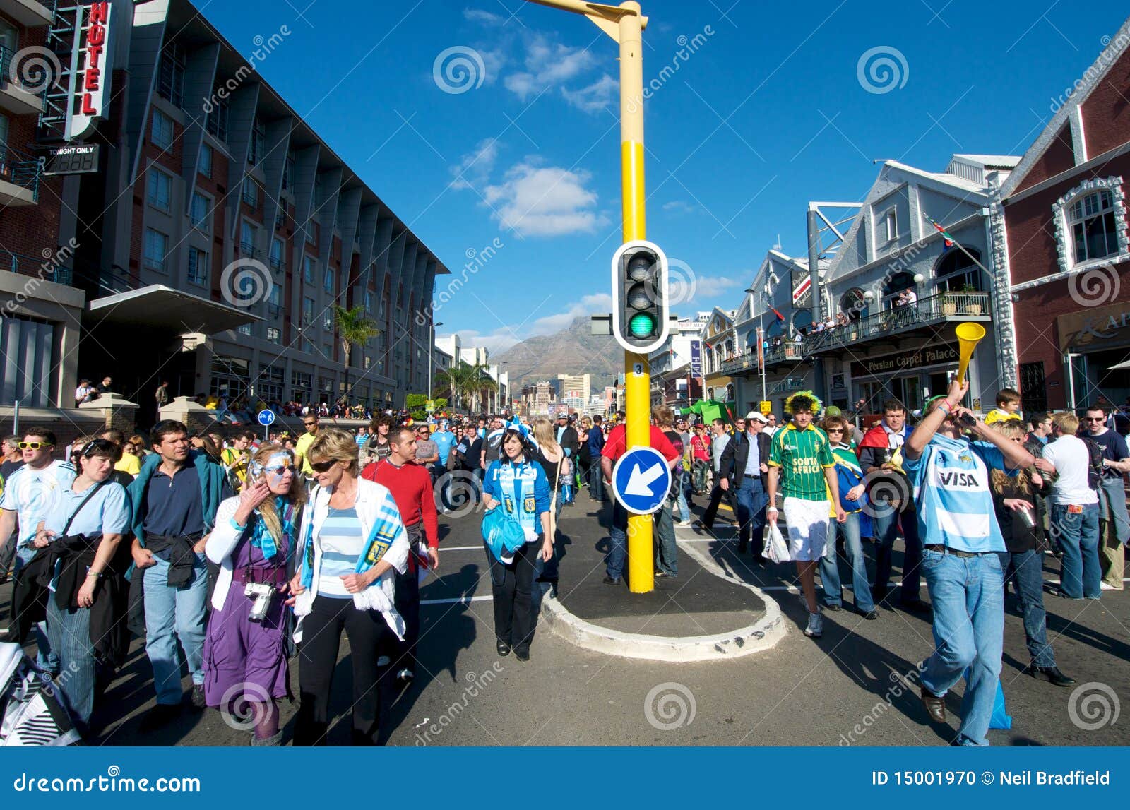Soccer 2010 Cape Town fans editorial image. Image of cape - 15001970