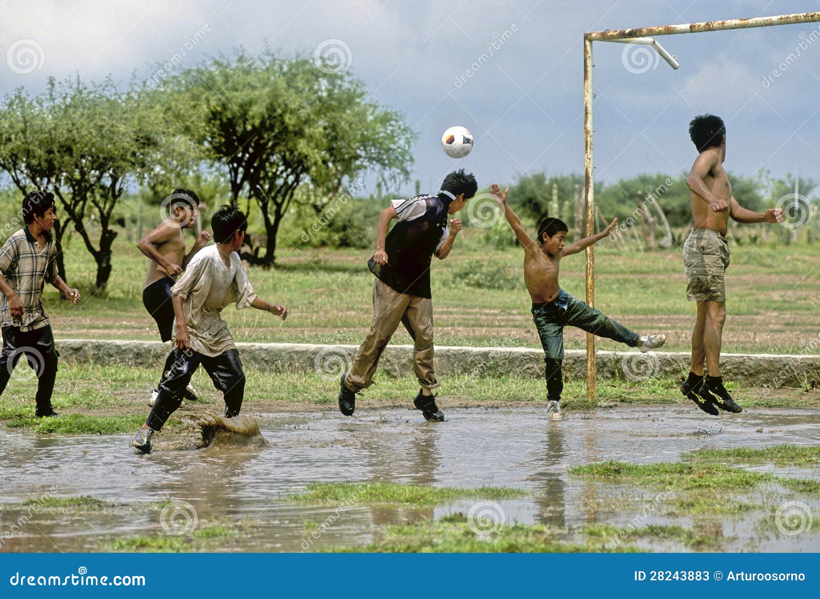 Mexican Kids Playing Soccer