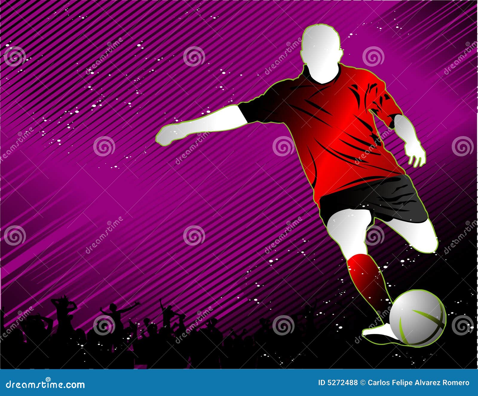 Soccer stock vector. Illustration of texture, freekick - 5272488