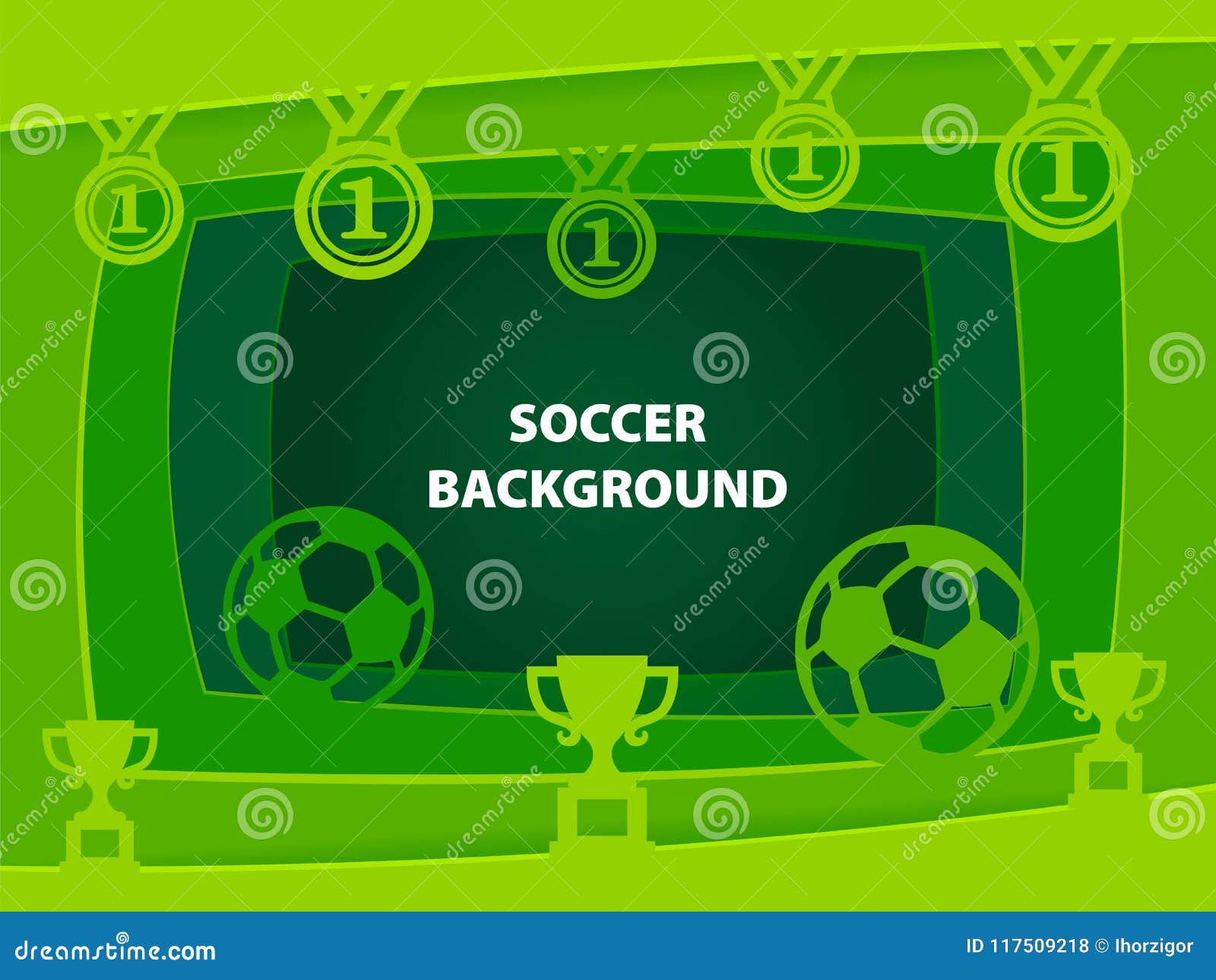 Soccer Abstract Background with Paper Cut Shapes Stock Vector ...