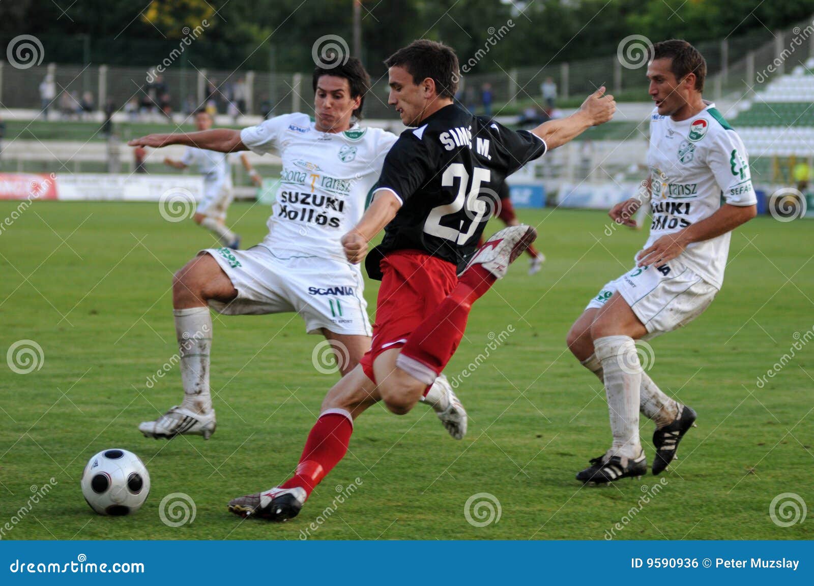 Soccer action editorial photo. Image of outdoors, kaposvar - 9590936