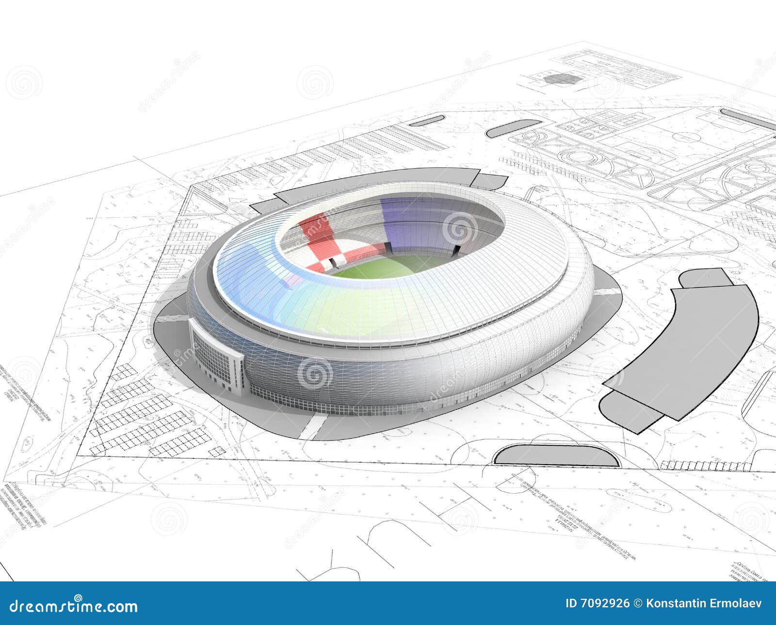 Soccer arena plan stock illustration. Illustration of background - 7092926