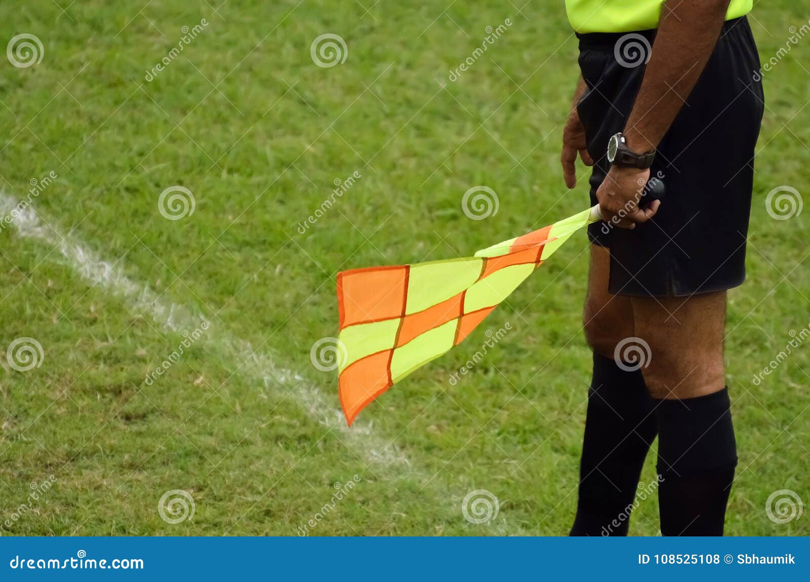 Soccer assistant referee stock photo. Image of control - 108525108