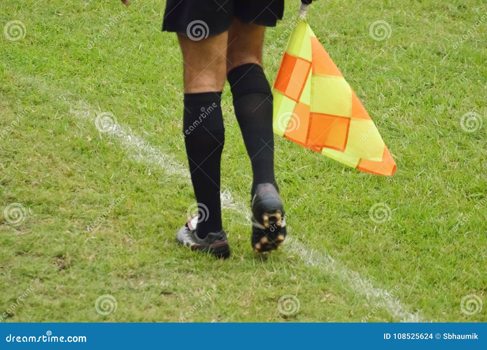Soccer assistant referee stock photo. Image of competitive - 108525624