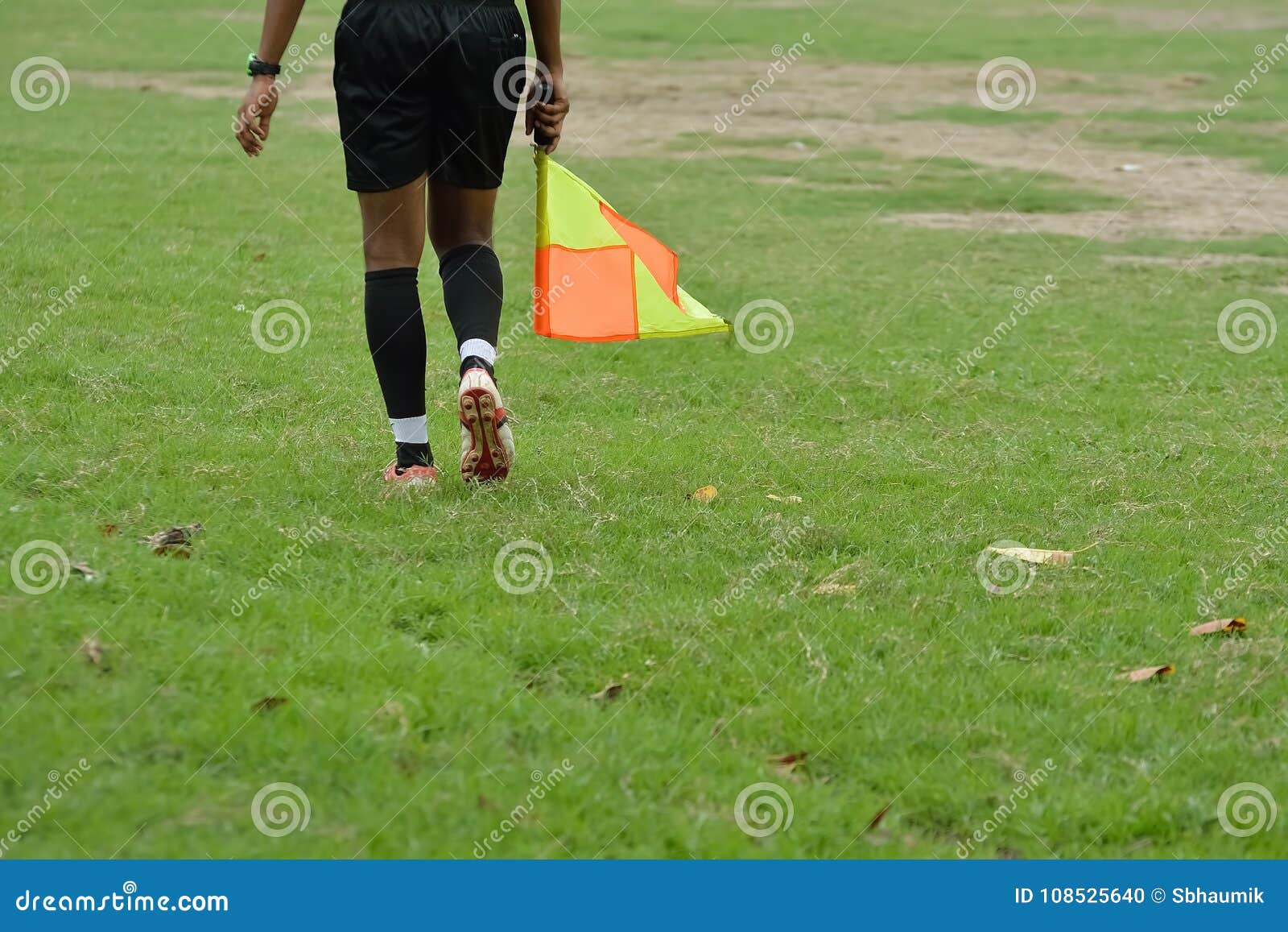 Soccer assistant referee stock photo. Image of grass - 108525640