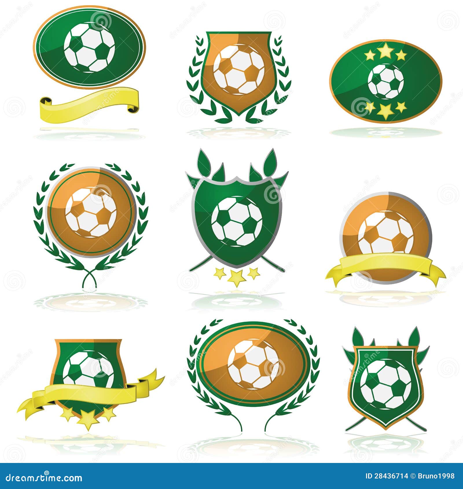 Soccer badges stock vector. Illustration of bright, badge - 28436714