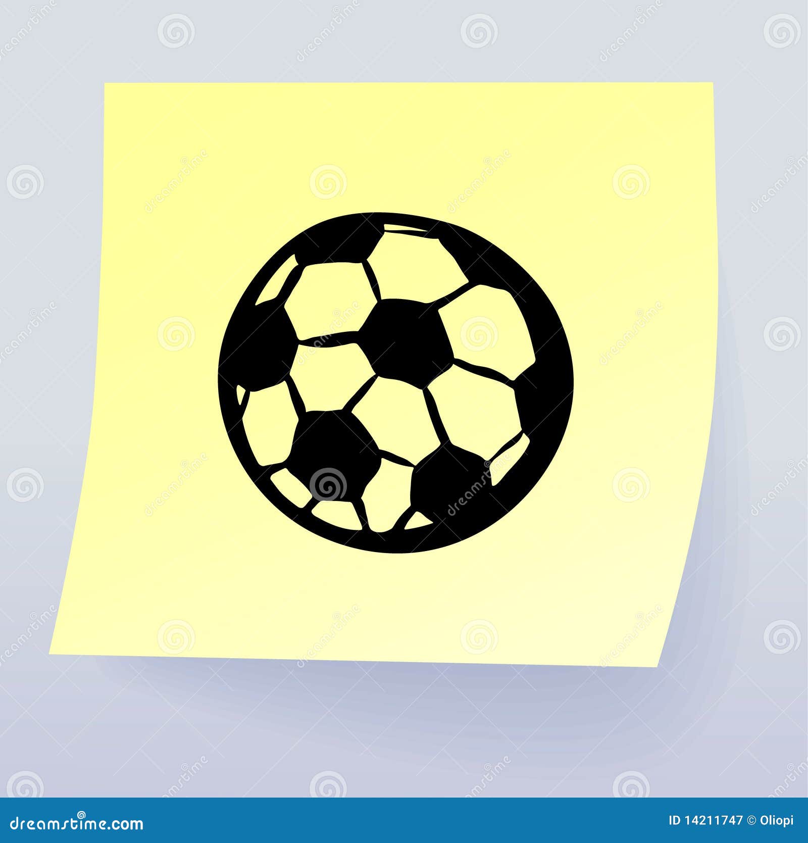 Soccer ball stock vector. Illustration of icon, memo - 14211747