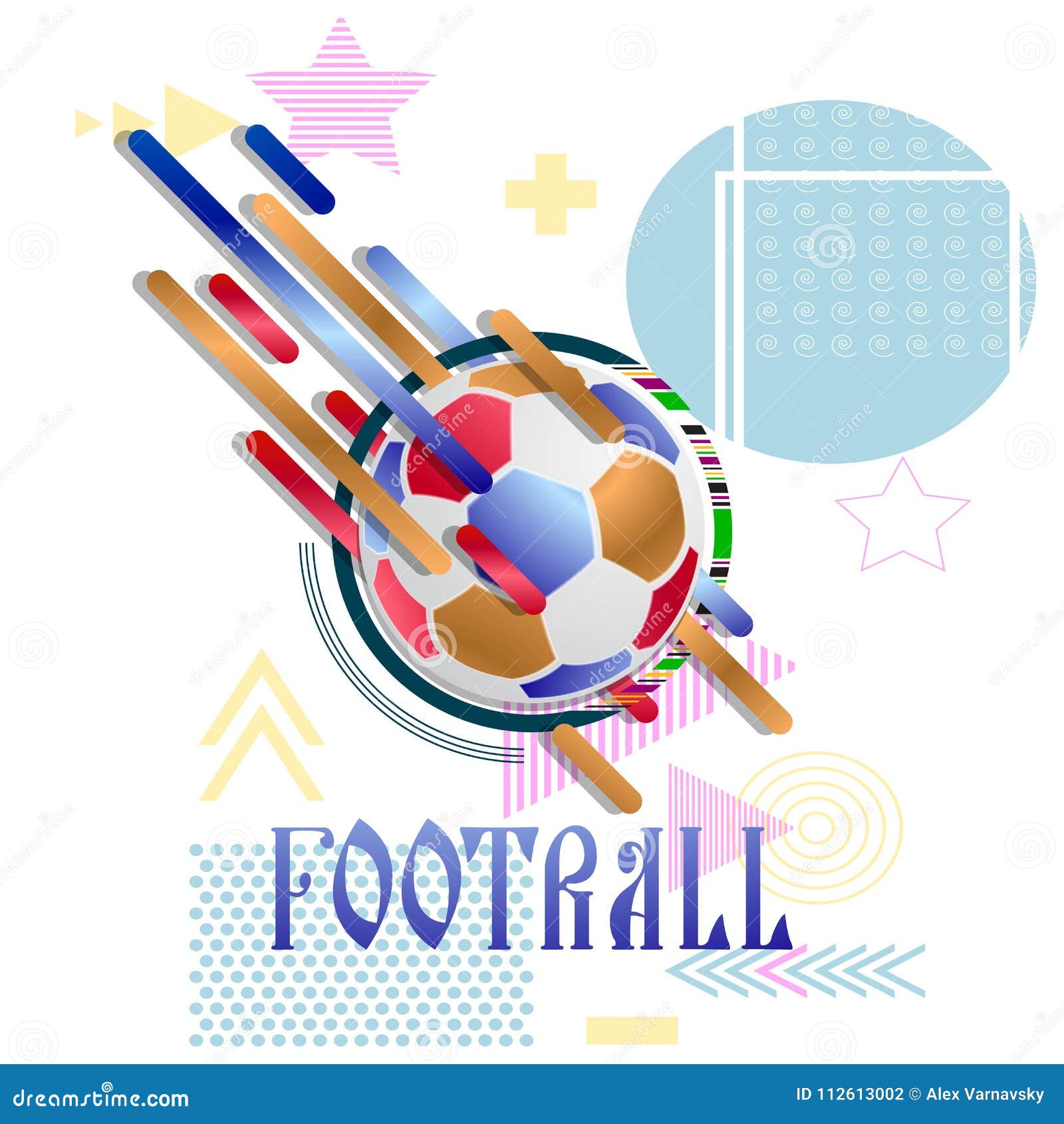 Soccer Ball on an Abstract Background. Stock Vector - Illustration of ...