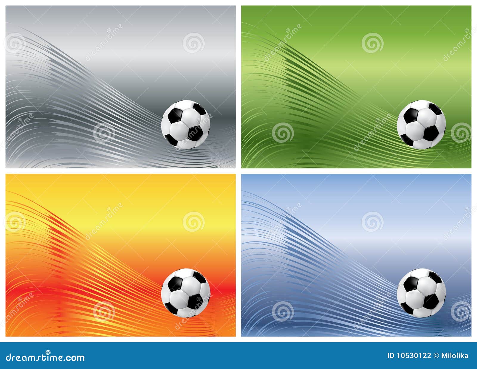 Soccer Ball on Abstract Backgrounds Stock Illustration - Illustration ...